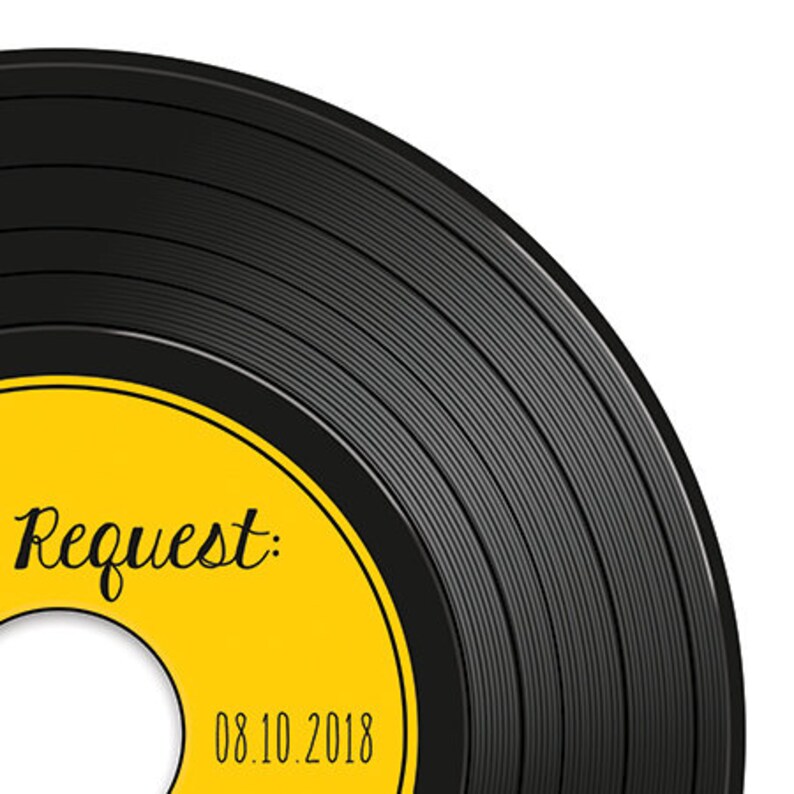 Song Request Vinyl Record Card Digital - Etsy