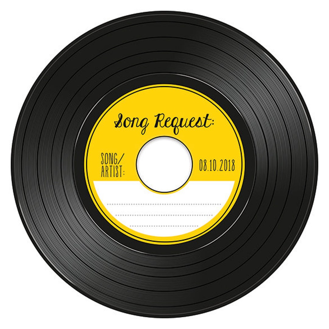 Song Request Vinyl Record Card Digital - Etsy