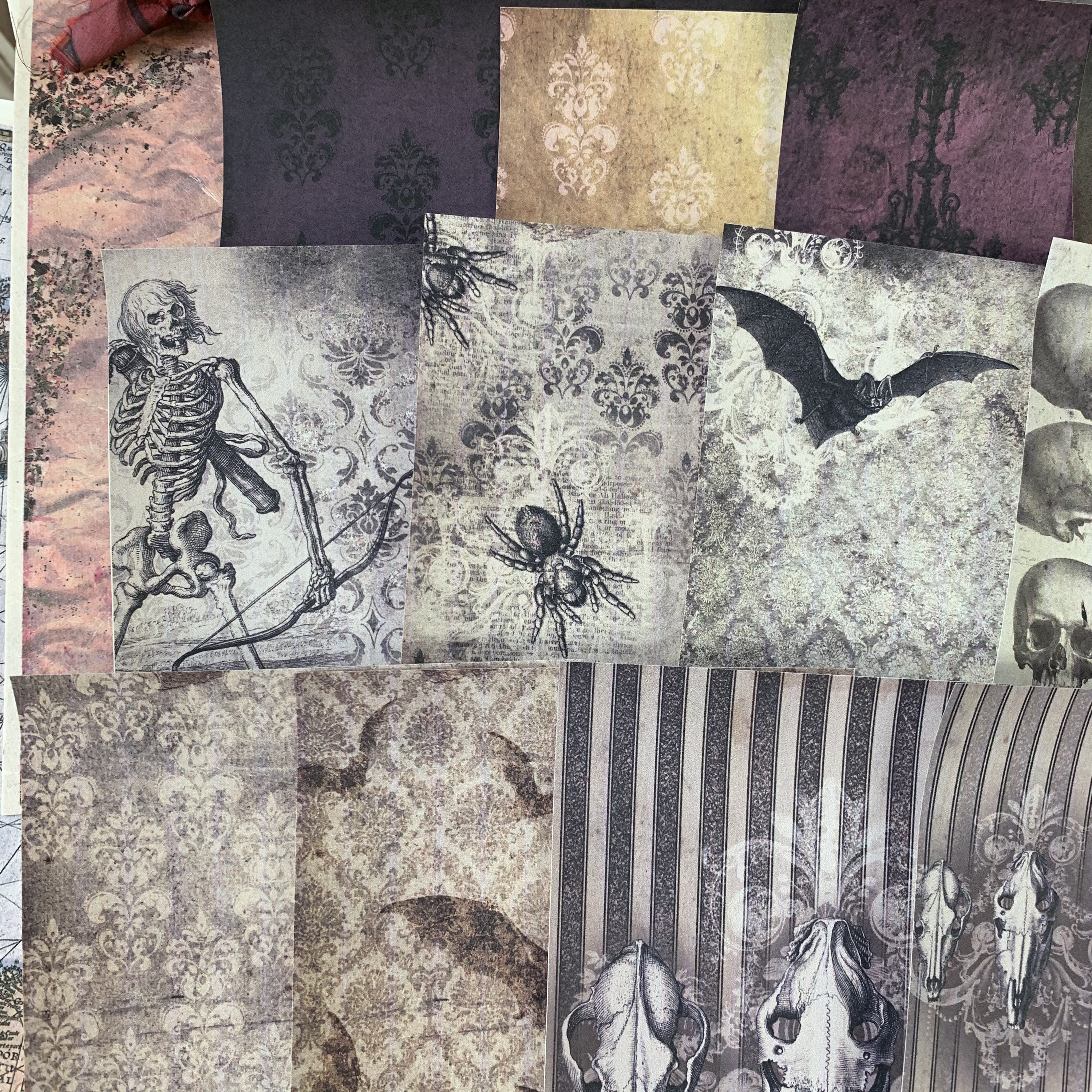 Gothic Stationery Set Writing Papers Journal Cards Set Of 14
