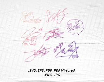 Bts Signature Svg - Etsy