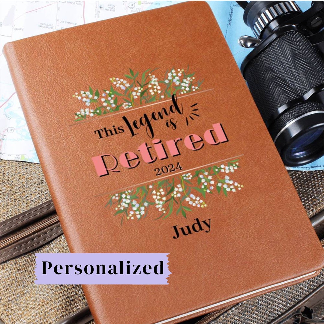 Personalized Retirement Journal, This Legend is Retired Leather Journal ...