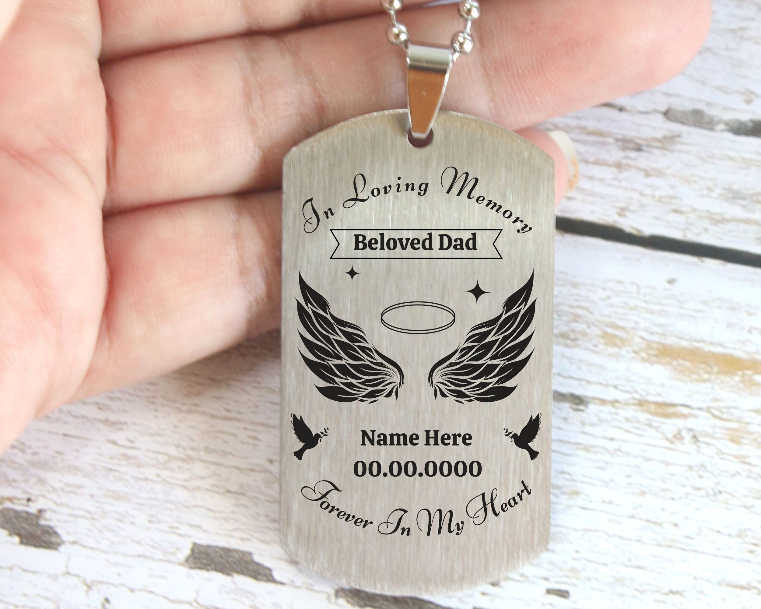 In Loving Memory of Losing Someone, Loss of Dad Necklace, Loss of ...
