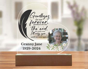 Personalized Memorial Gifts, Clear Acrylic Desktop Display, Loss of ...