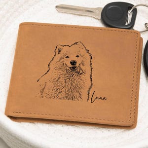 Custom Dog Photo Wallet, Personalized Leather Wallet With Pet Photo ...