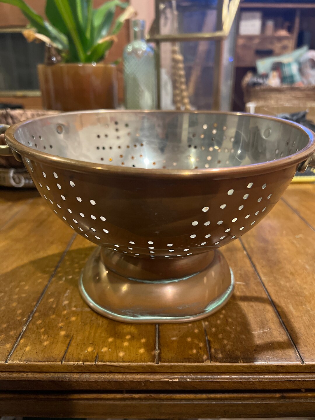 Vintage Brass Colander - Etsy