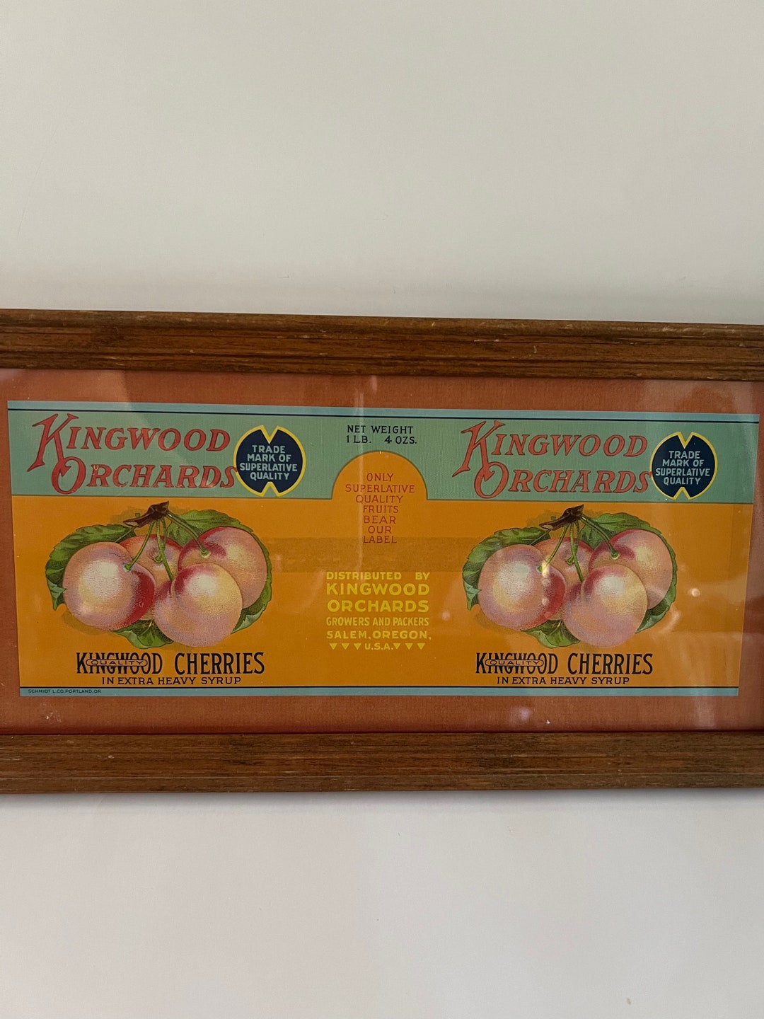 1930’s Kingwood Orchards Cherries Can Label - Etsy