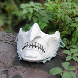 Japanese Samurai Costume Cosplay Mask Ghost of Tsushima Purity of War ...