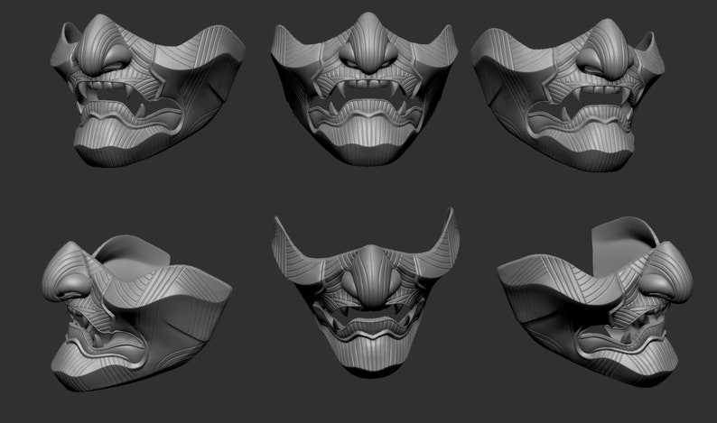 Ghost of Tsushima - Fan Art Cosplay Sakai Mask 3D Print and Low Poly - Etsy