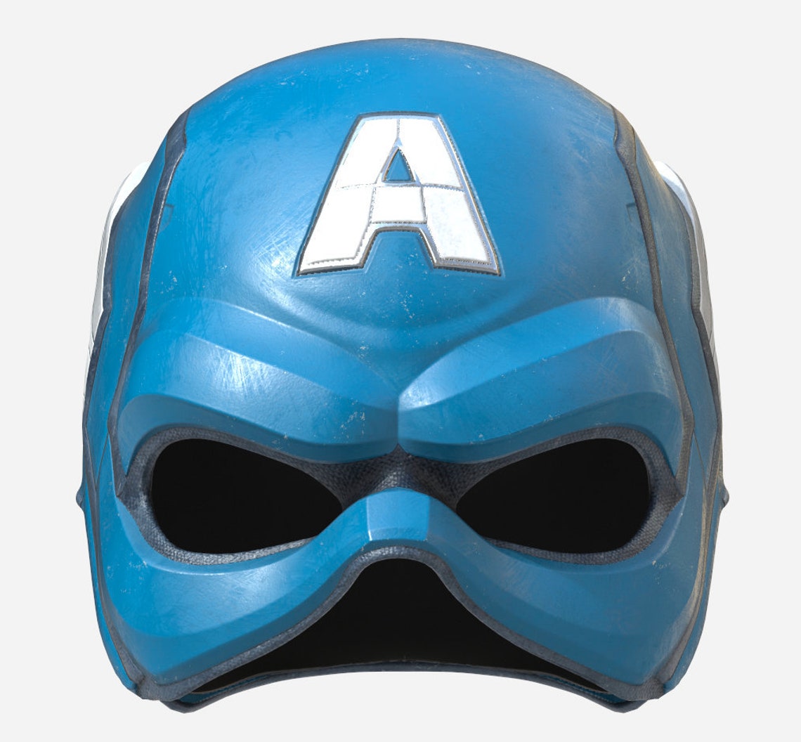 Marvel - Captain America Helmet Mask Cosplay 3D Print STL - Etsy