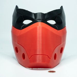 Red Hood Outlaw Cosplay Red and Black Detachable Costume Mask - Etsy