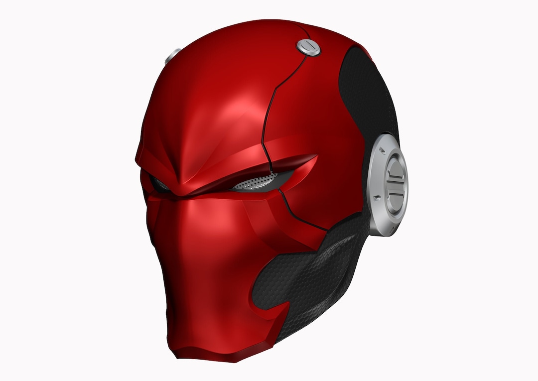 Red Hood Ronin Helmet Cosplay Costume Mask, Hard Edged Version, 3D ...
