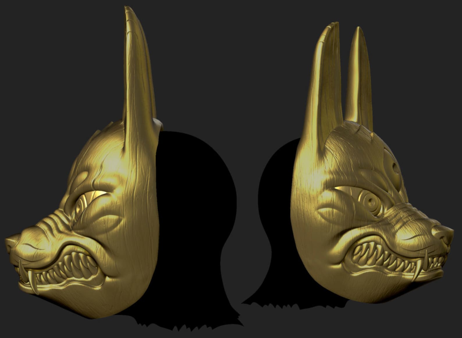 Dog Mask Cosplay GHOST OF TSUSHIMA Assassin 3D Print and Low Poly Mask ...