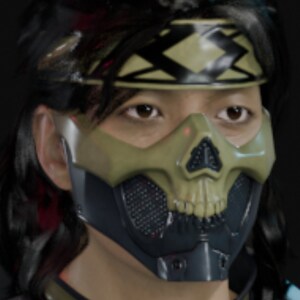 Skull Mask Sci Fi Takeda MK1 Samurai Ninja Mask - Breathable Mask ...