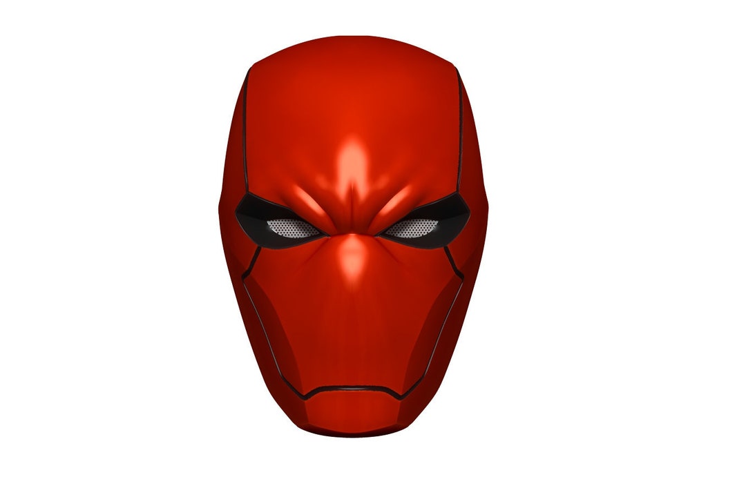Red Hood Cosplay Costume Mask Helmet STL - Etsy