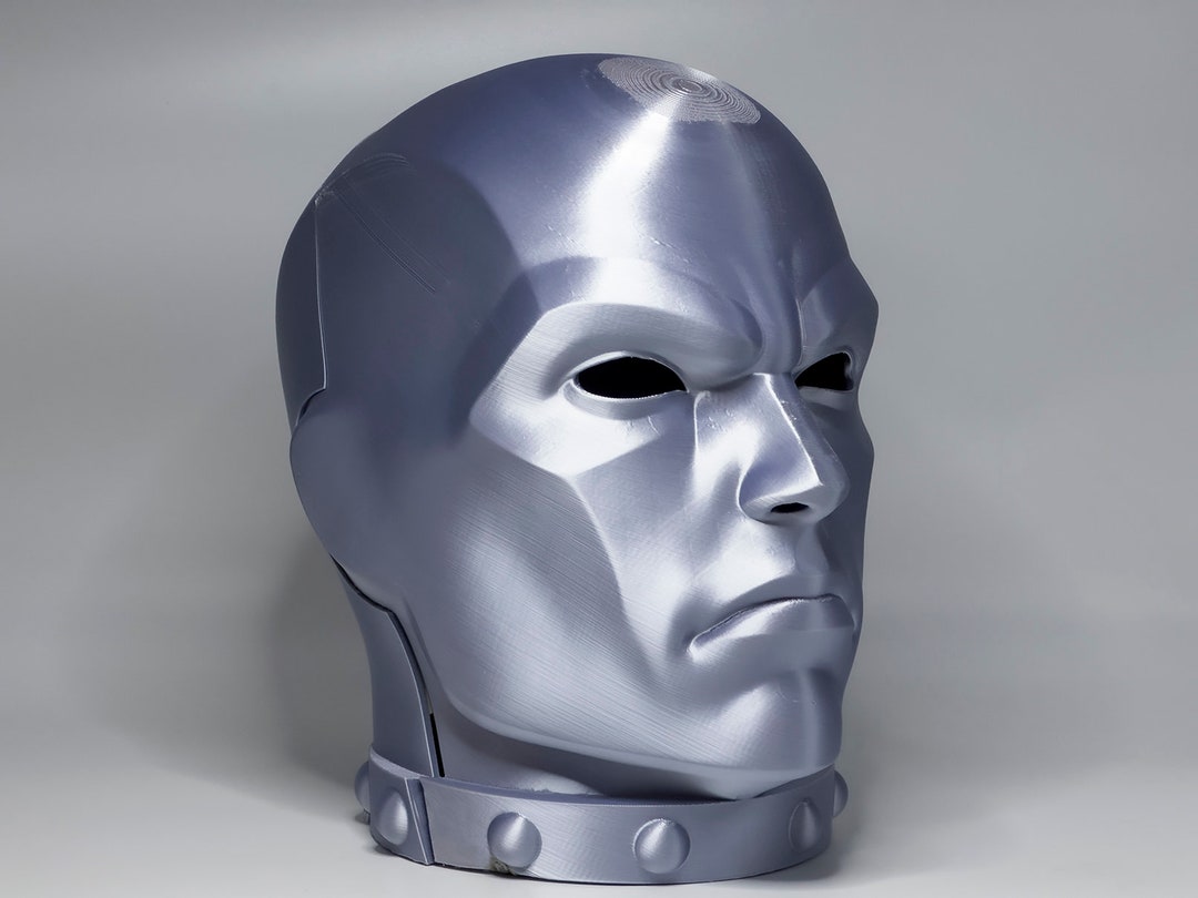 GI Joe Destro Cosplay Costume Mask Helmet 3D Print Metallic Silver ...