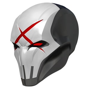Cosplay Mask Super Hero Costume Red X Helmet STL File 3D Print - Etsy