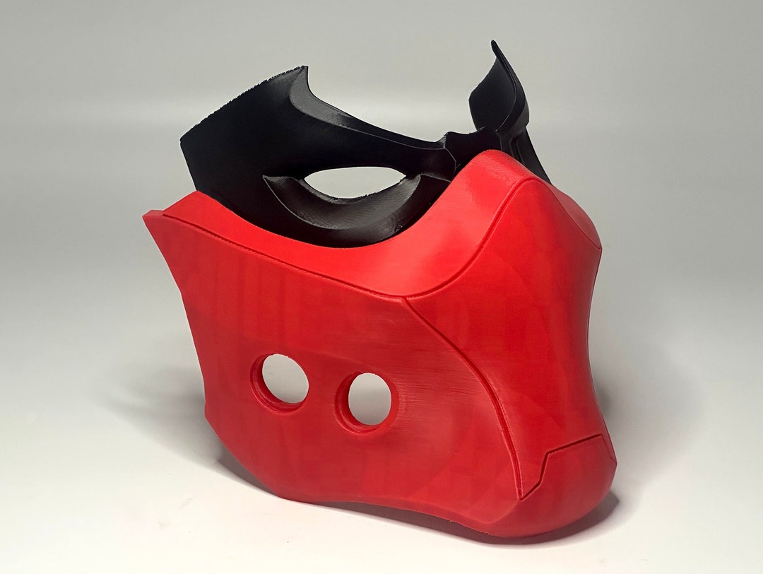 Red Hood Outlaw Detachable Two Piece Cosplay Halloween Costume Mask - Etsy