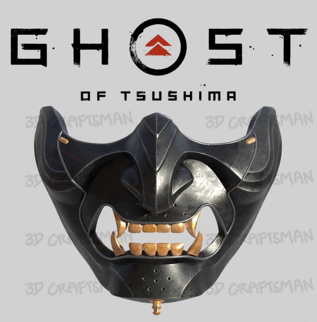 Japanese Samurai Costume Mask Demon Oni Cosplay Mask GHOST OF TSUSHIMA ...