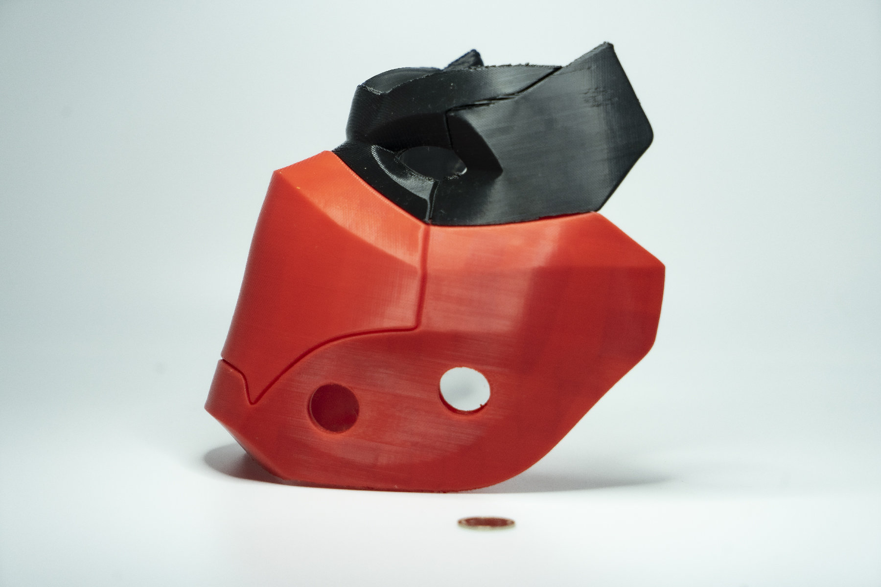 Red Hood Outlaw Cosplay Red and Black Detachable Costume Mask - Etsy