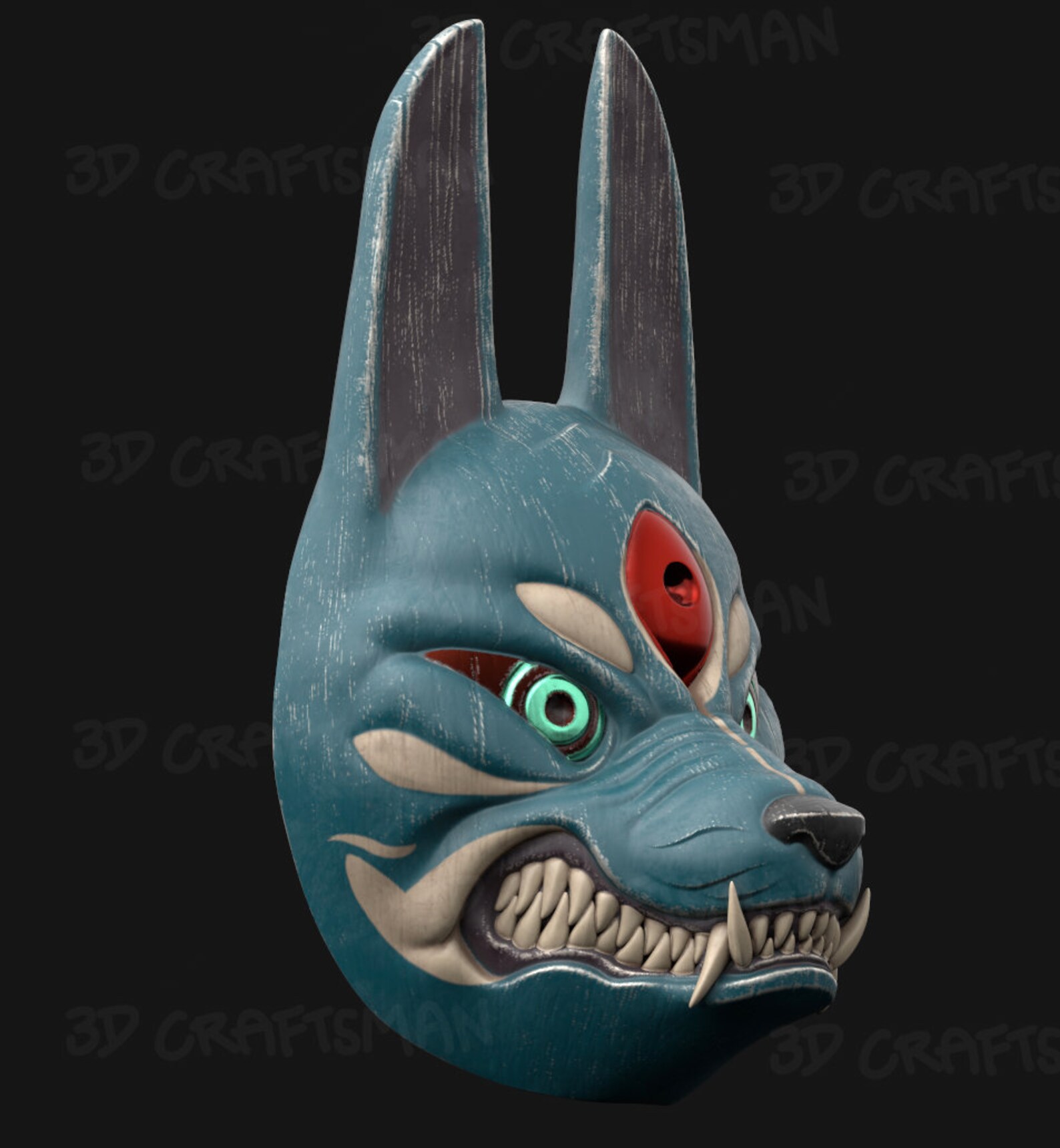 Dog Mask Cosplay GHOST OF TSUSHIMA Assassin 3D Print and Low Poly Mask ...