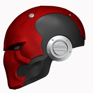 Red Hood Ronin Helmet Cosplay Costume Mask, Hard Edged Version, 3D ...