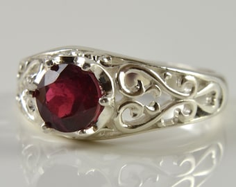 Ruby Filigree Ring - Etsy