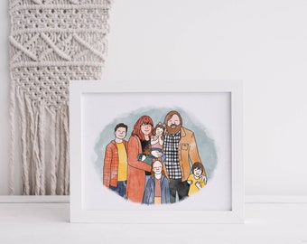 Custom Digital Family Portrait Painting Textured, Faceless - Etsy