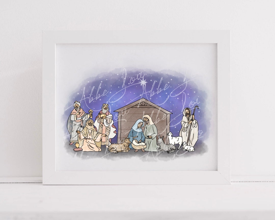 Nativity Artwork *INSTANT DOWNLOAD* - Etsy