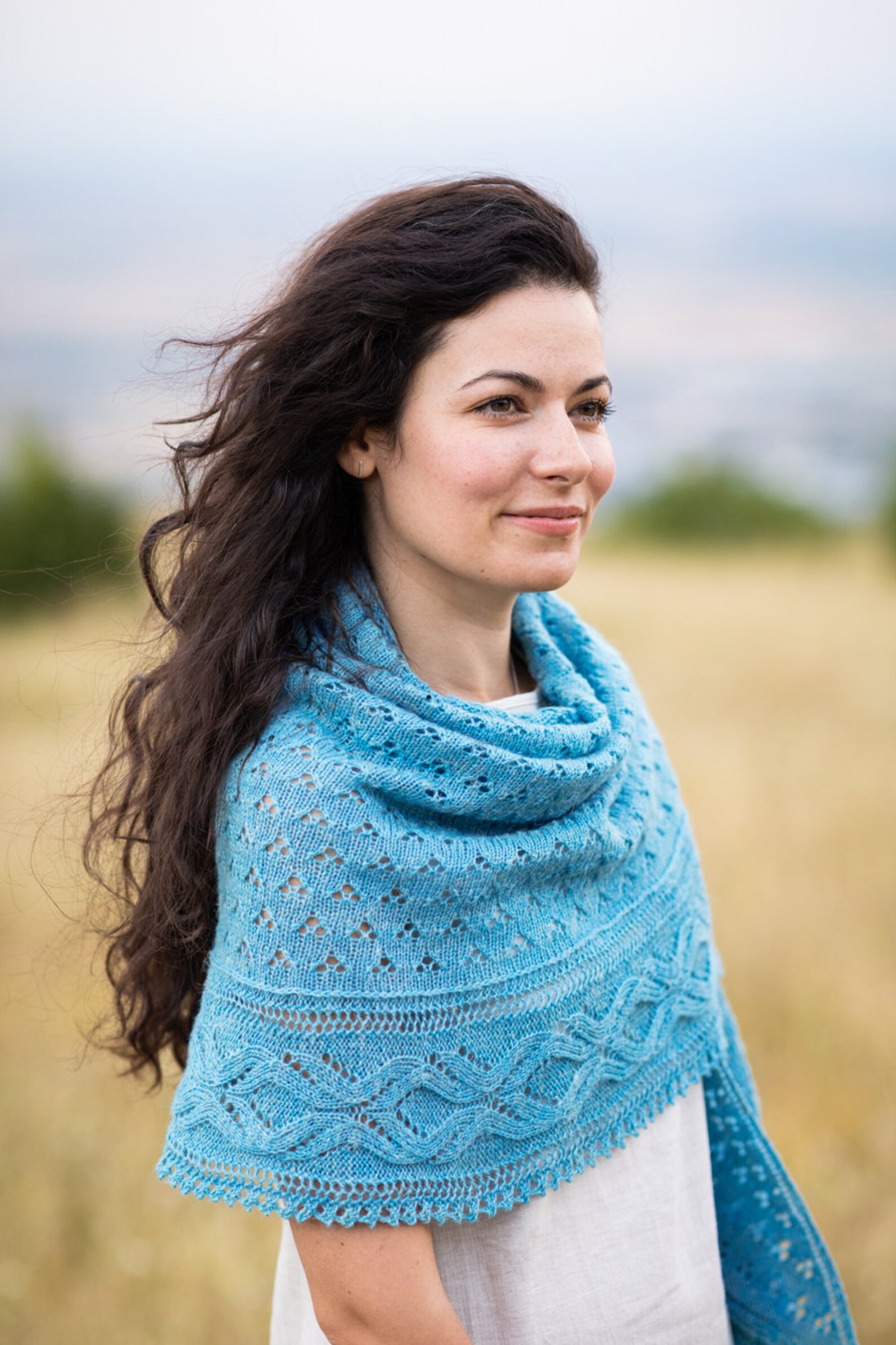 PDF KNITTING PATTERN Lily Shawl Knit Shawl Pattern Knit - Etsy