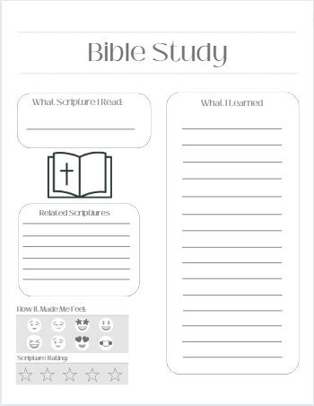 Printable Bible Study Tool; Downloadable Bible Study Tool - Etsy