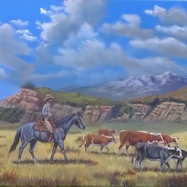 Western Frame 18x24 - Etsy