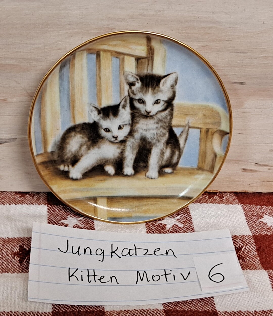 Vintage Kaiser Jungkatzen Kitten Porcelain Plates, Set of 6, German Cat ...