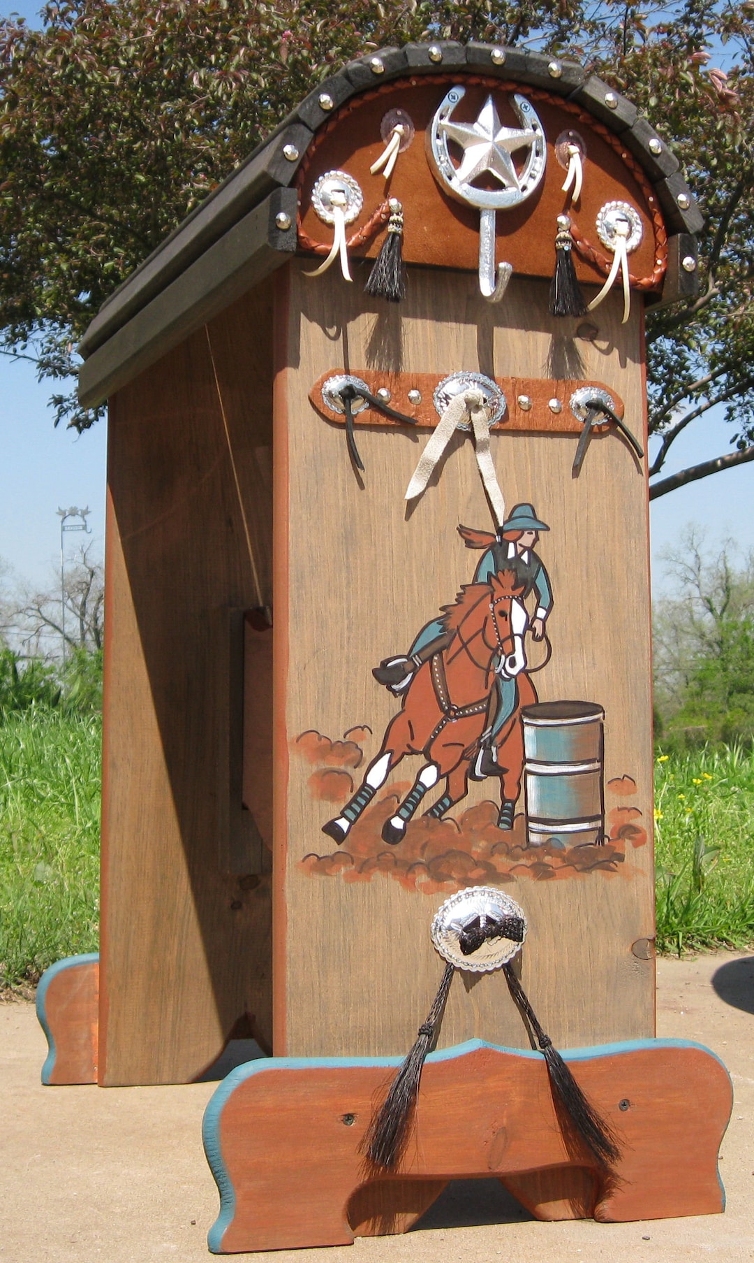 BARREL RACING THEME, Wood Saddle Stand, Made to Order, Custom Saddle ...