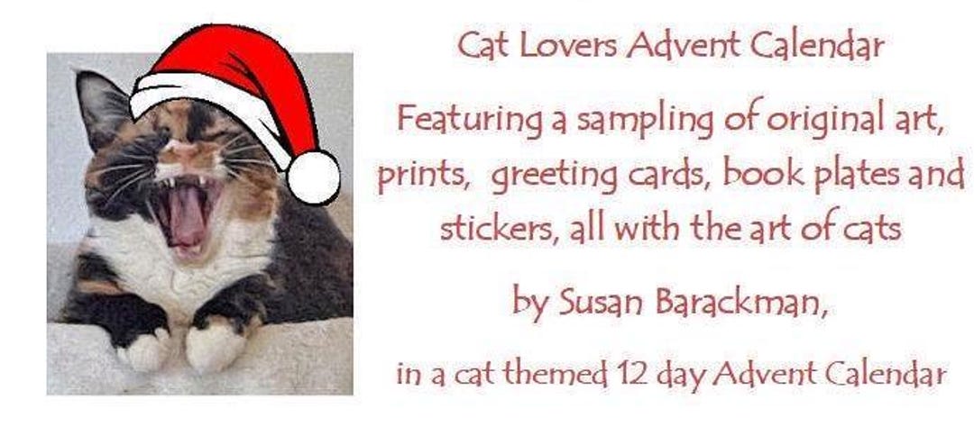 CAT LOVERS ADVENT Calendar A, Cat Gift Items, Framed Cat Art ...