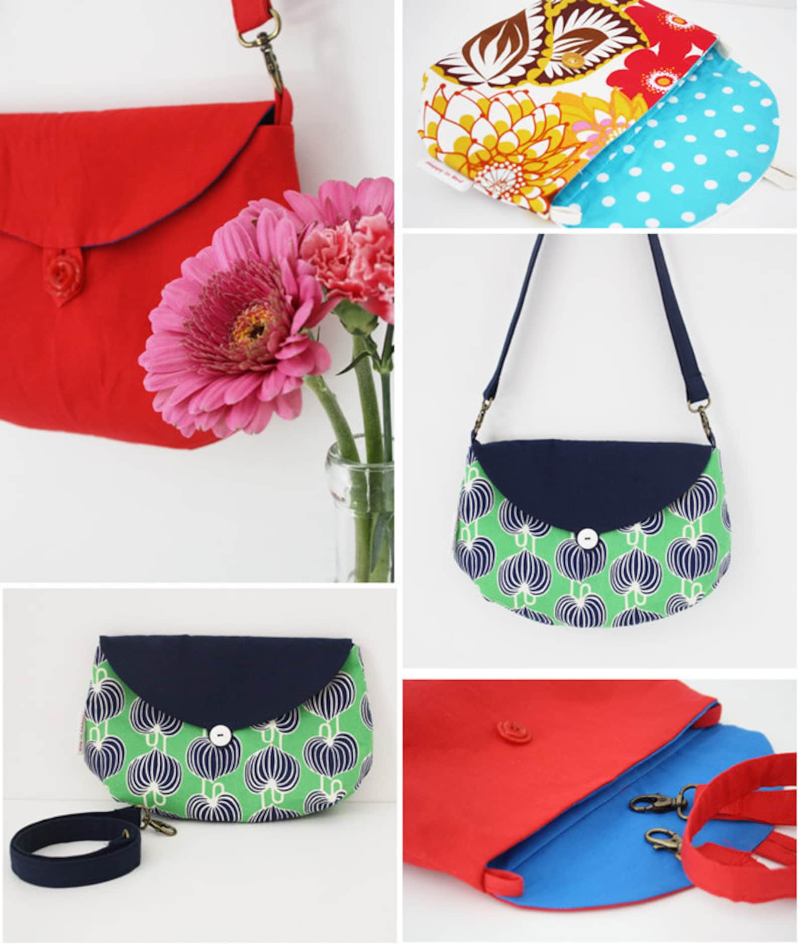 Two Way Clutch Sewing Pattern PDF Instant Download, Clutch Sewing ...