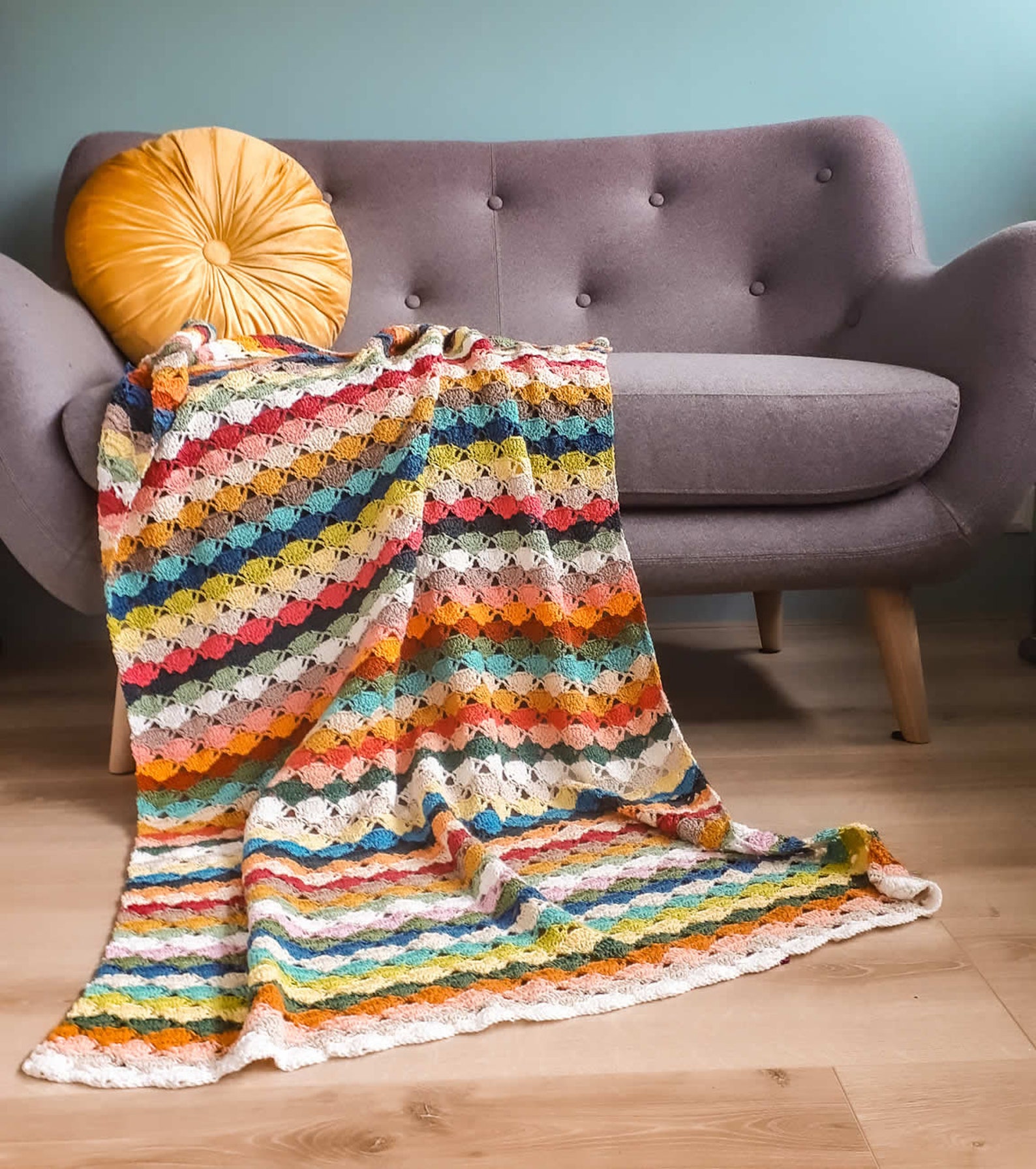 Crochet Scarp Blanket Scrap Blanket Pattern Scrap Yarn - Etsy