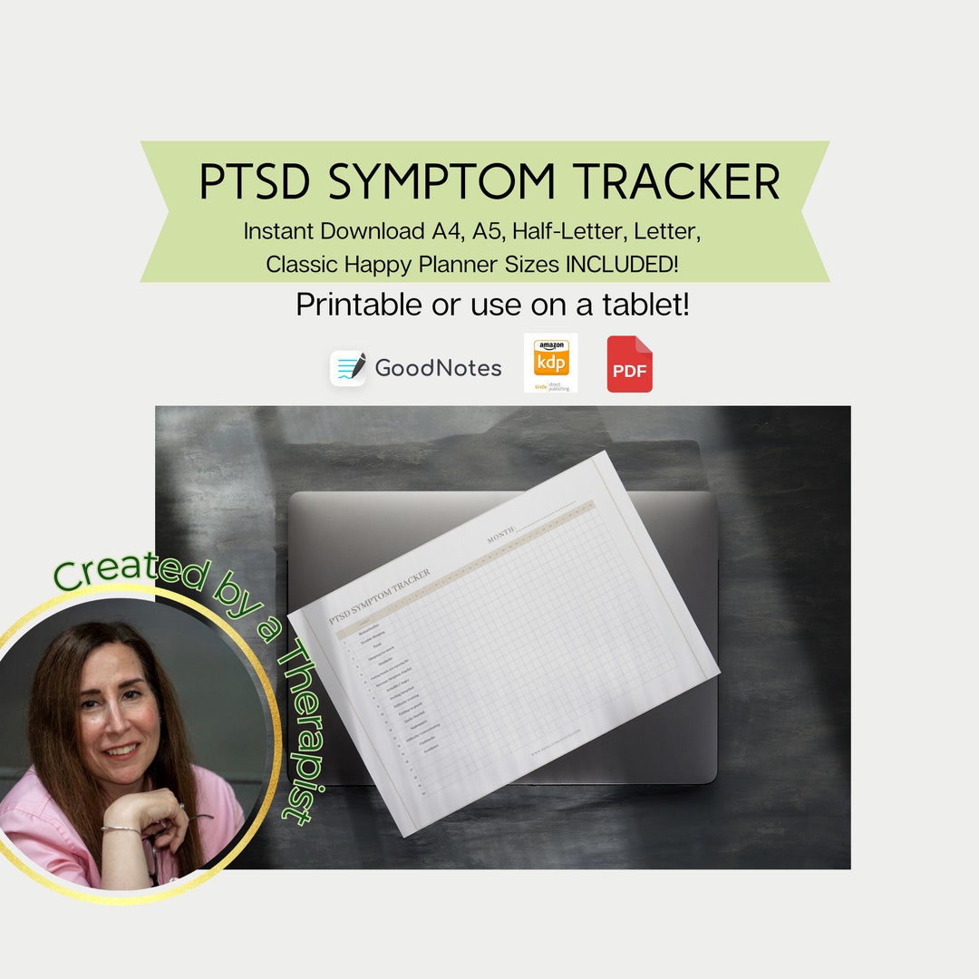 PTSD Symptom Tracker I Planner I Journal Page I Client I Therapist I ...