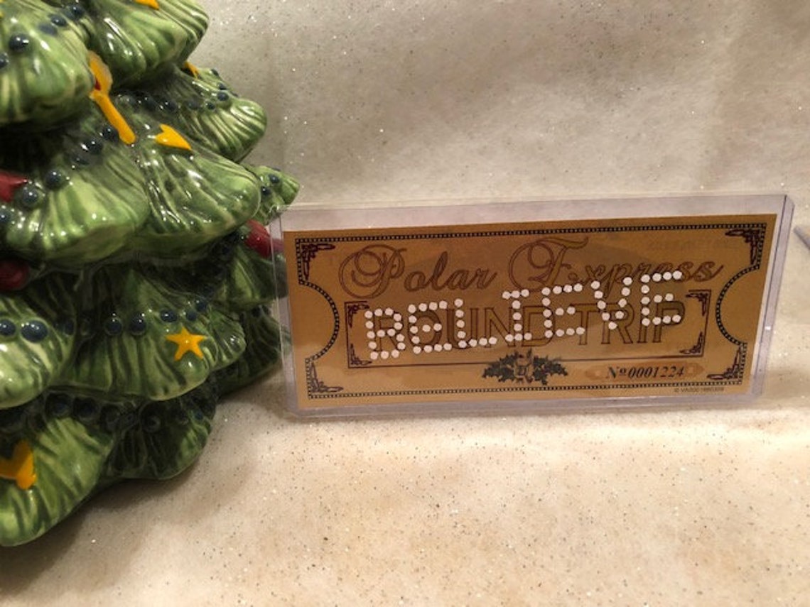 Polar Express Laminated Hole Punched Copyrighted Keepsake Ticket ...