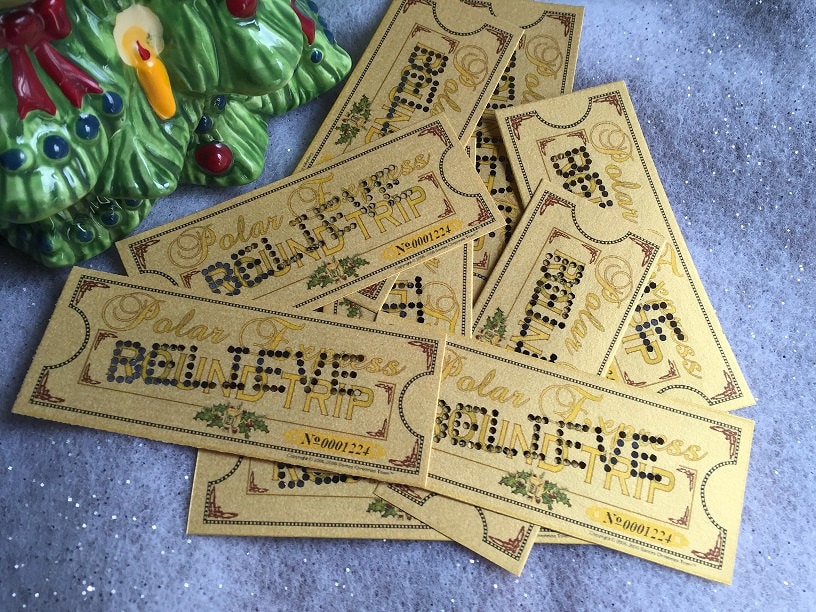 Polar Express Set of 10 Polar Express Hole Punched 'BELIEVE' Ticket ...