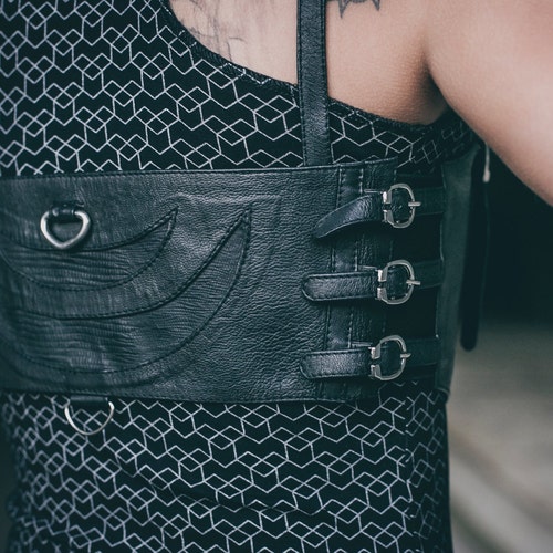 SENTINEL HARNESS Post Apocalyptic Harness Belt Fur Collar | Etsy