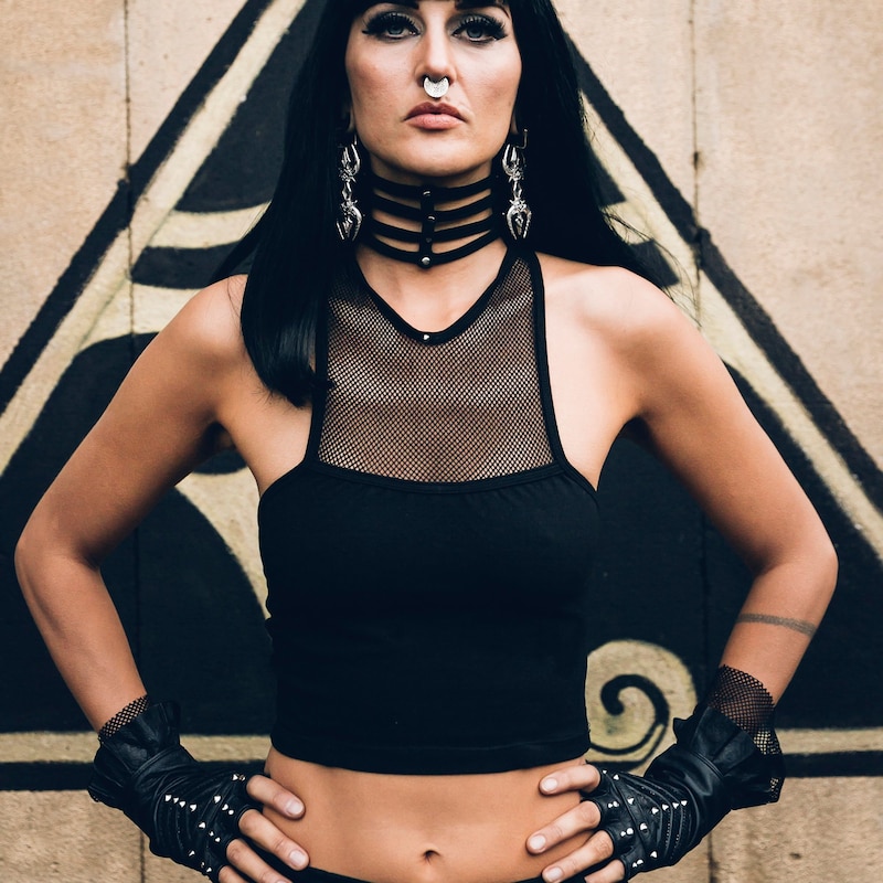 Gothic Goth Crop Top - Etsy