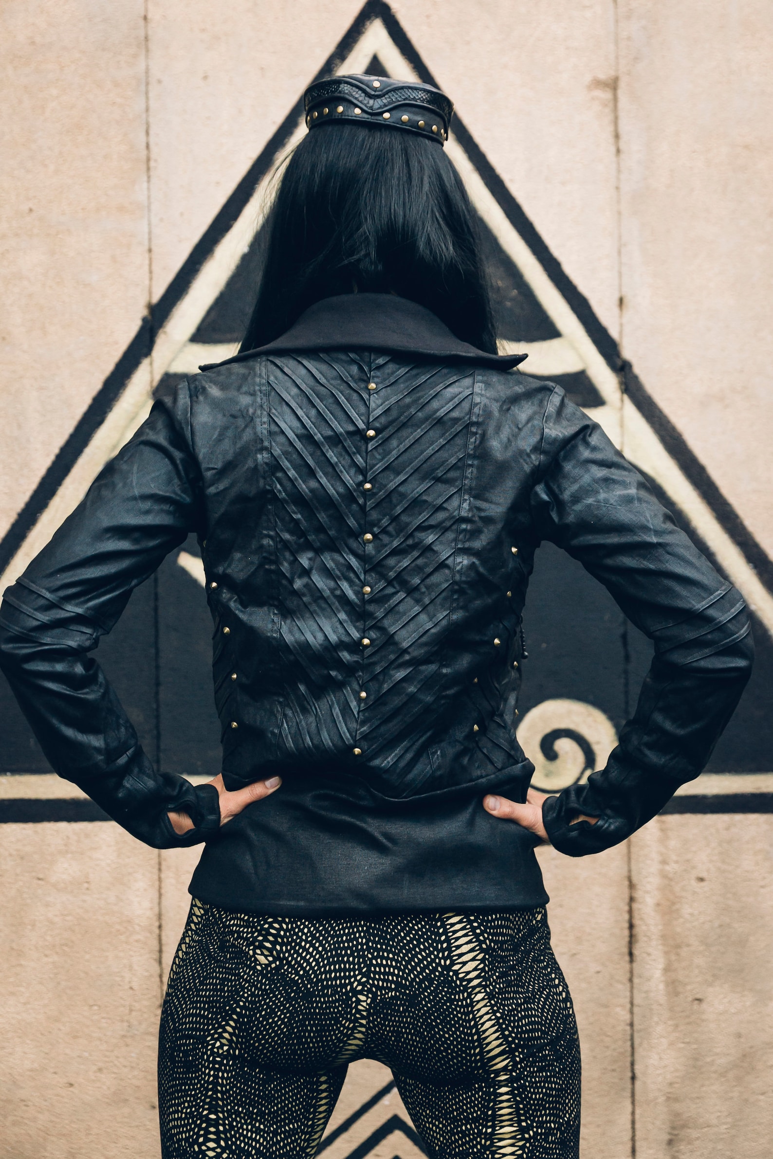 Ruby Jacket Moto Jacket black Wax Jacket-black Jacket | Etsy