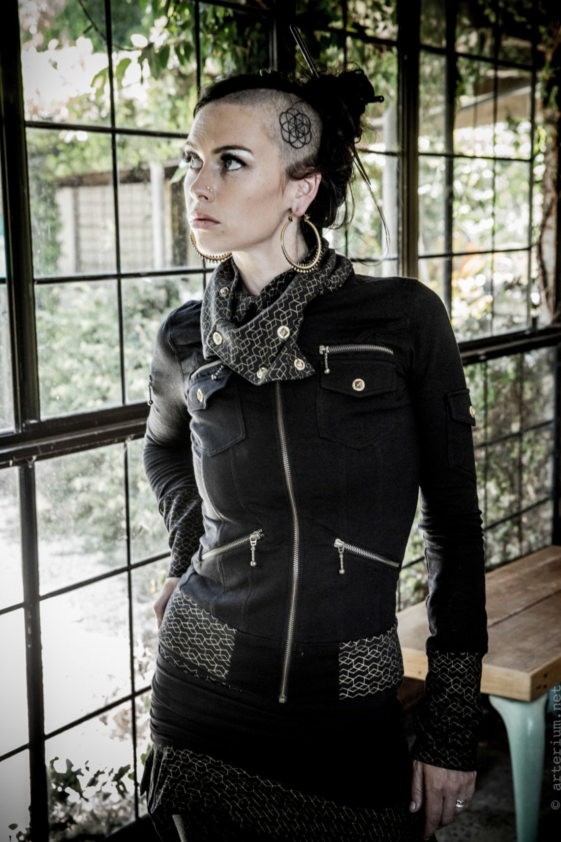 Apophis jacket Womens black jacket Doof jacket Tribal | Etsy