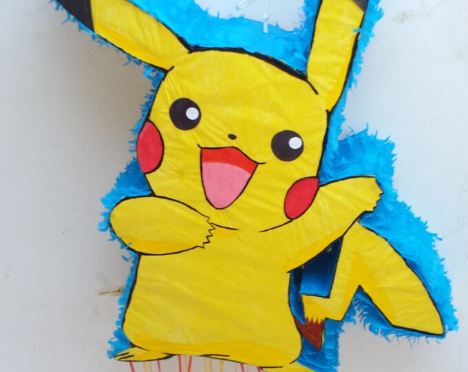 2D Pikachu Pinata Inspired by Pokemon | Pokemon Theme Party | Pikachu ...