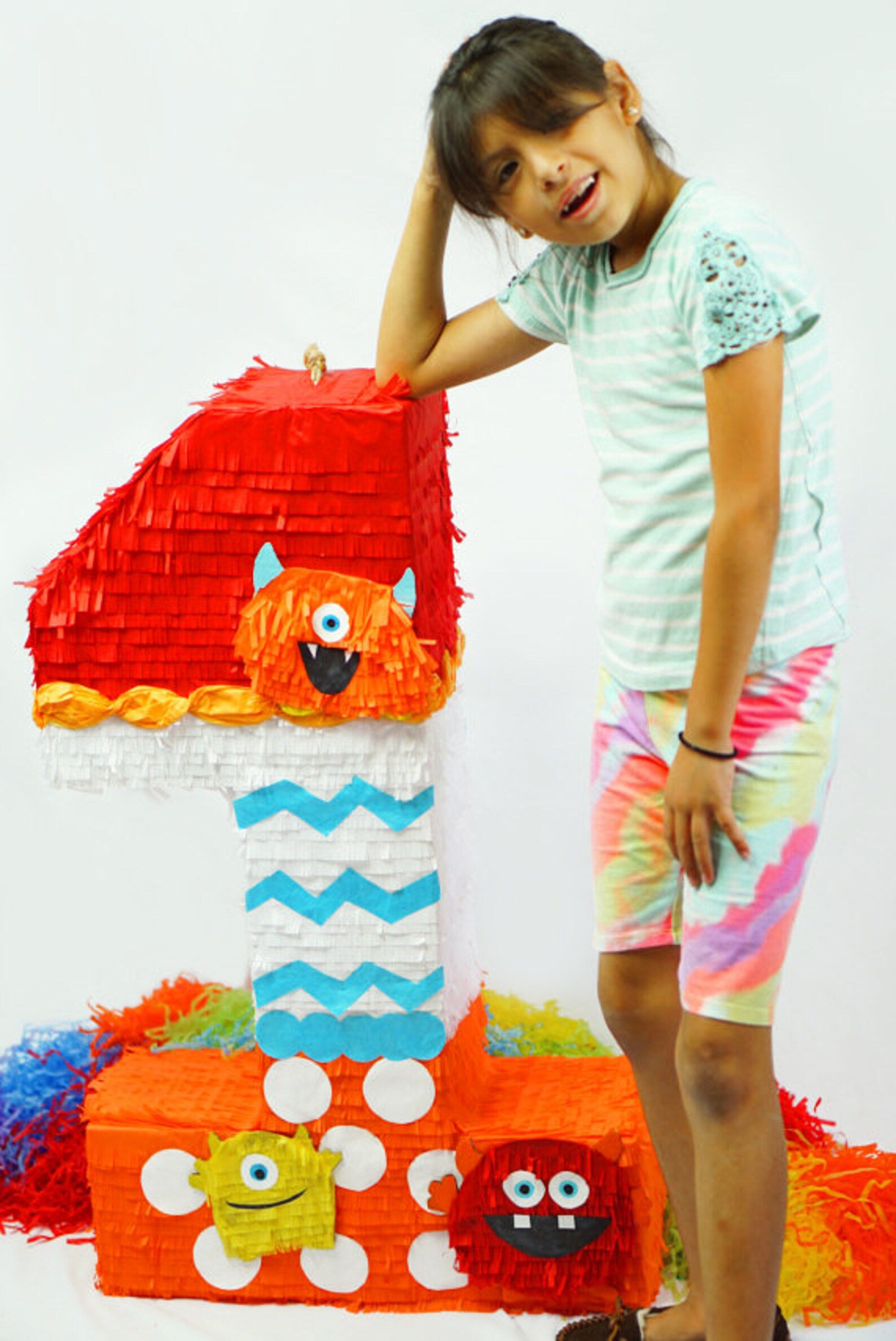 2D Number 1 Pinata Furry Monsters Theme Monster Party Goods | Etsy