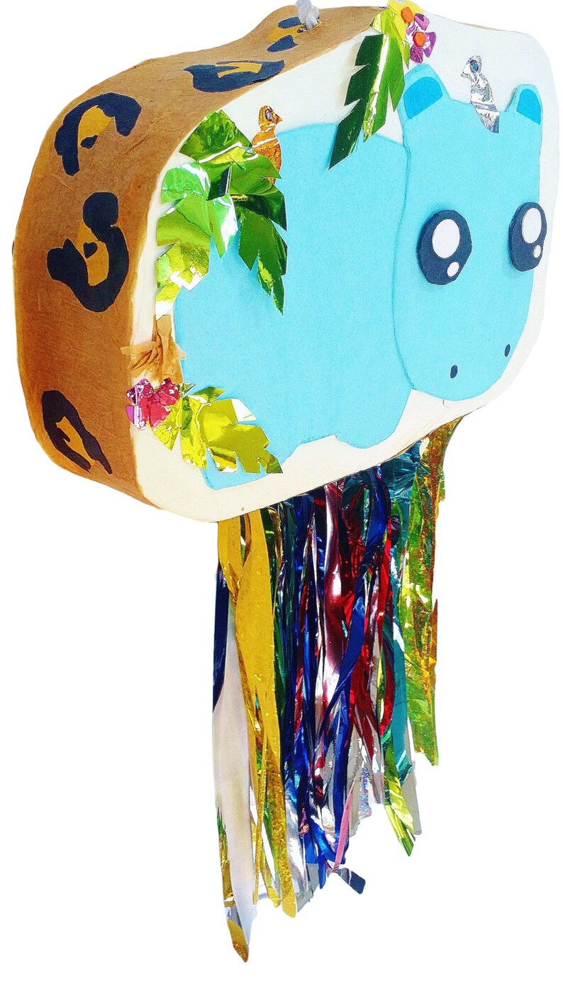 2D Pinata Baby Blue Hippo Pinata Animal Theme Party Fun - Etsy