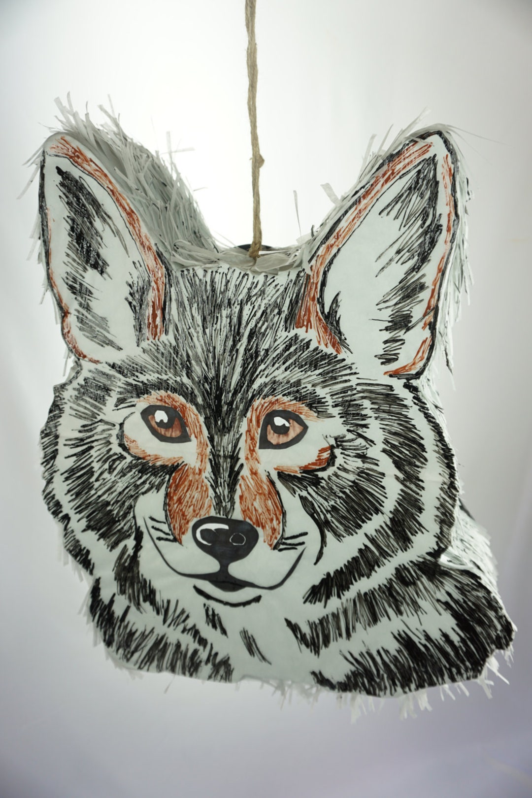 Designer 2D Pinata Coyote | Animal Lovers Decor | Coyote Decor | Animal ...