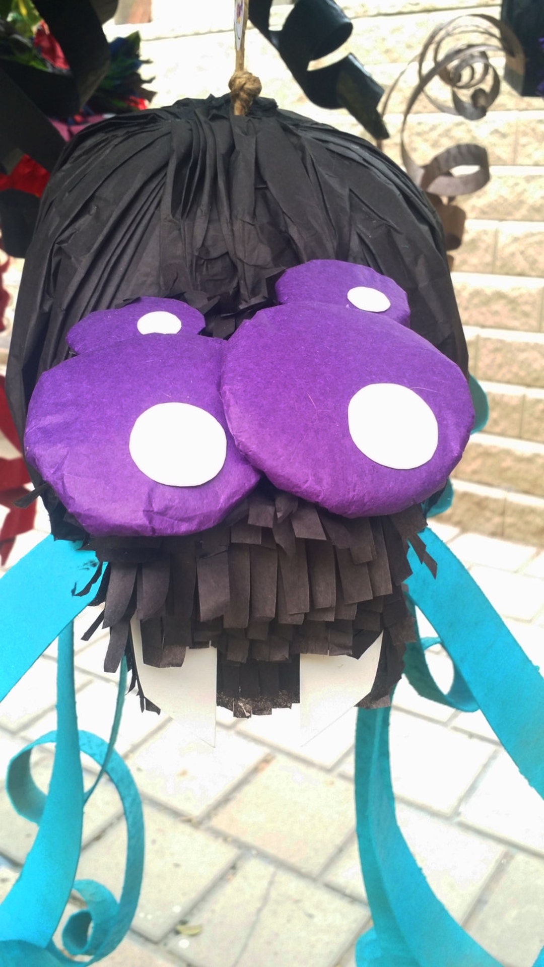 Cute Baby Blue and Black Spider | Bug Party Theme | Halloween Pinatas ...
