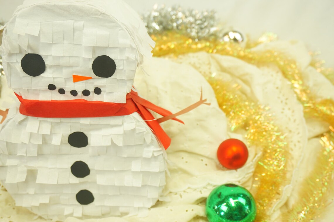 Handcrafted 2D Snowman Pinata | Christmas Party Decor - Etsy