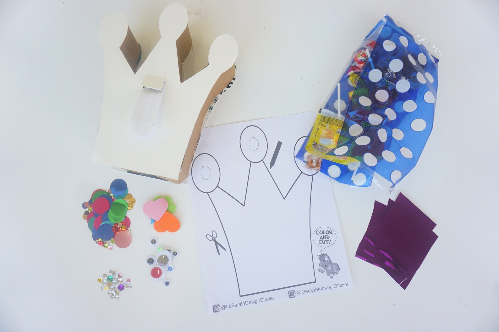 Crown Pinata Kit DIY Pinata Do It Yourself Projects Kids | Etsy